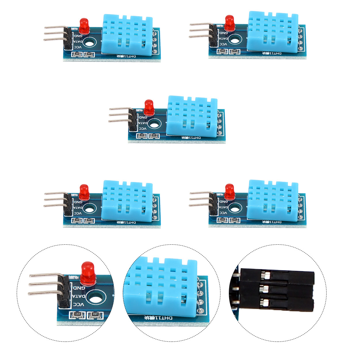 HOMEMAXS 5 Pcs Temperature and Humidity Module Moisture Sensor Indoor ...