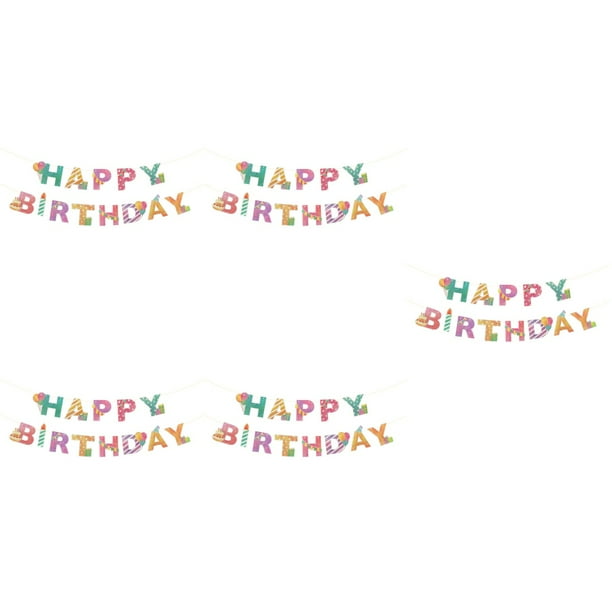 HOMEMAXS 5 Sets Birthday Party Hanging Banner Birthday Party Scene ...