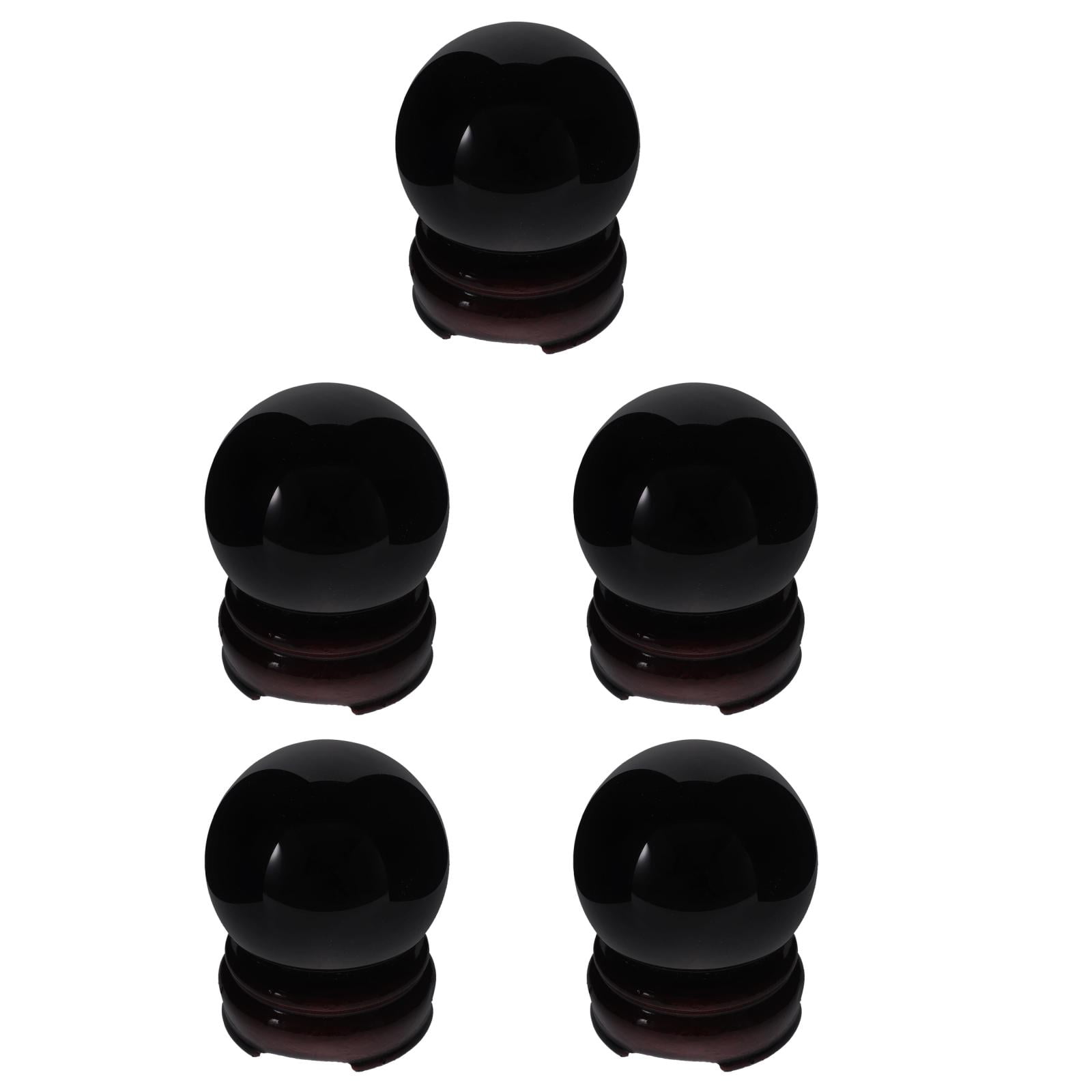 5 Sets Desktop Crystal Sphere Obsidian Ornament Desktop Obsidian and ...