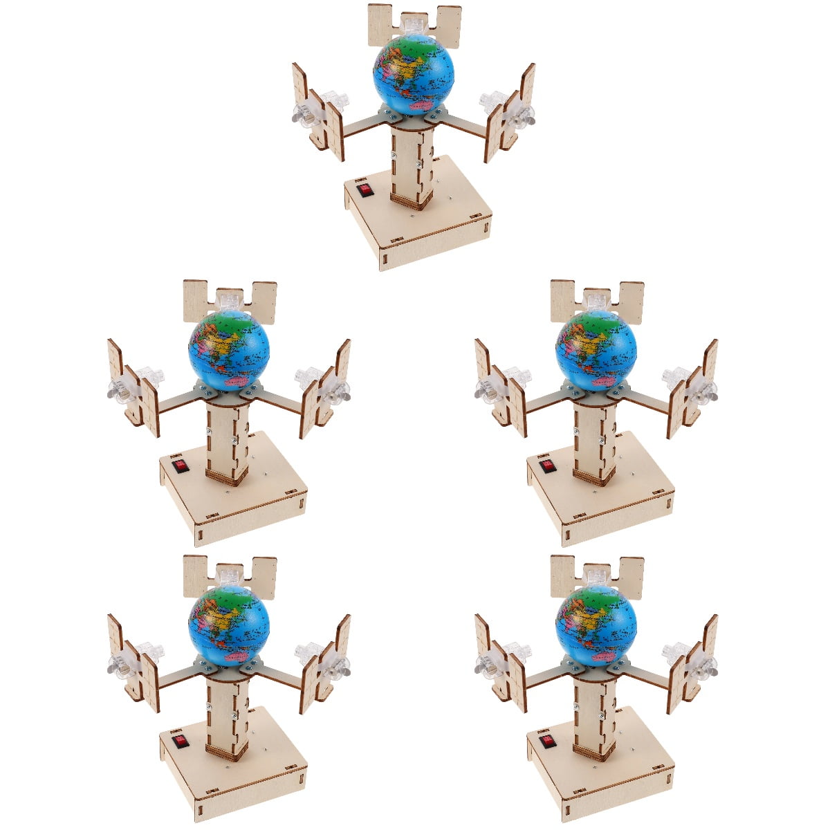 HOMEMAXS 5 Sets Diy Wooden Geosynchronous Satellite Model Science ...