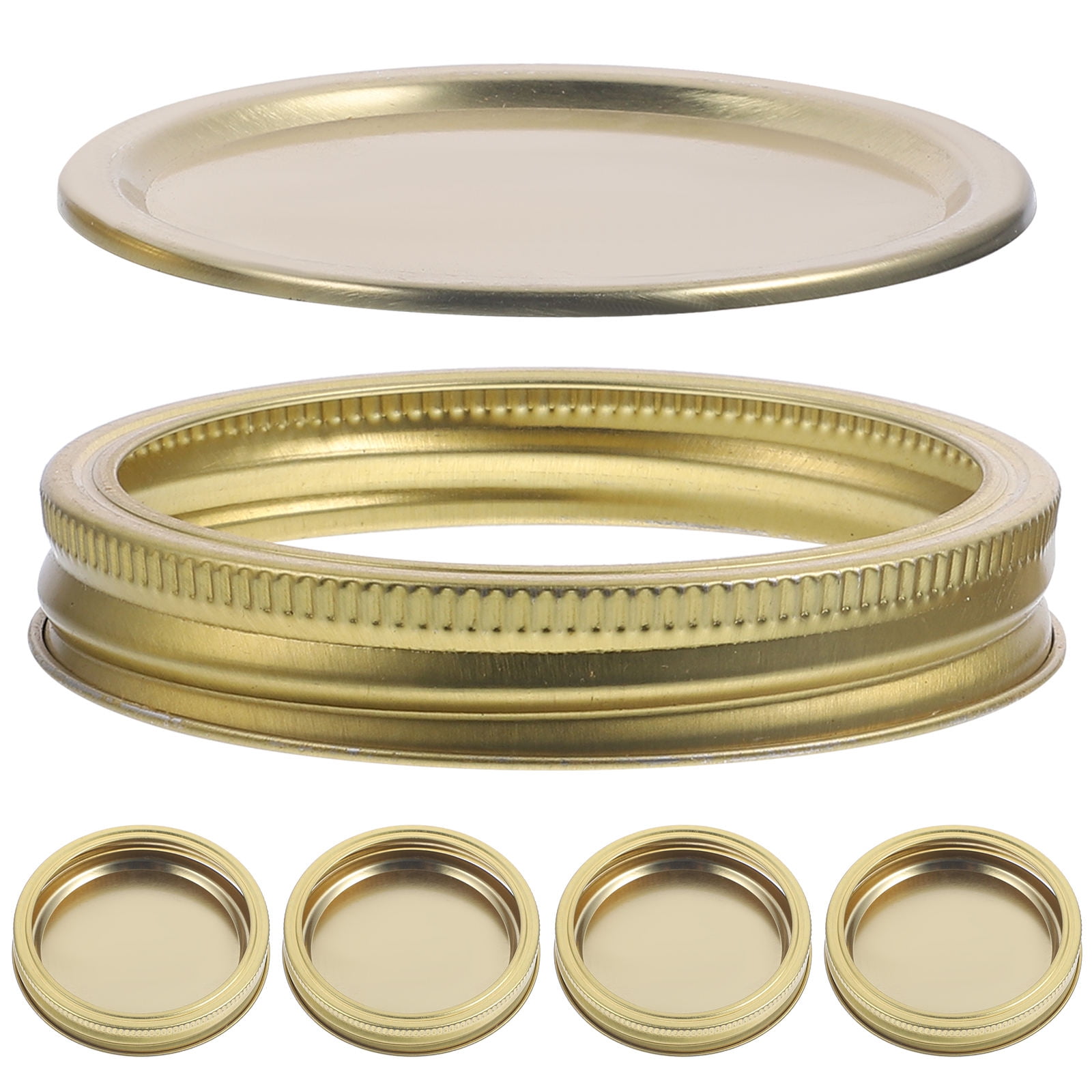 HOMEMAXS 5 Sets Jar Lids Canning Jar Caps Tinplate Storage Jar Lids ...