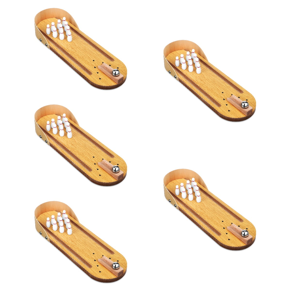 HOMEMAXS 5 Sets Mini Bowling Set Tabletop Bowling Game Mini Bowling ...