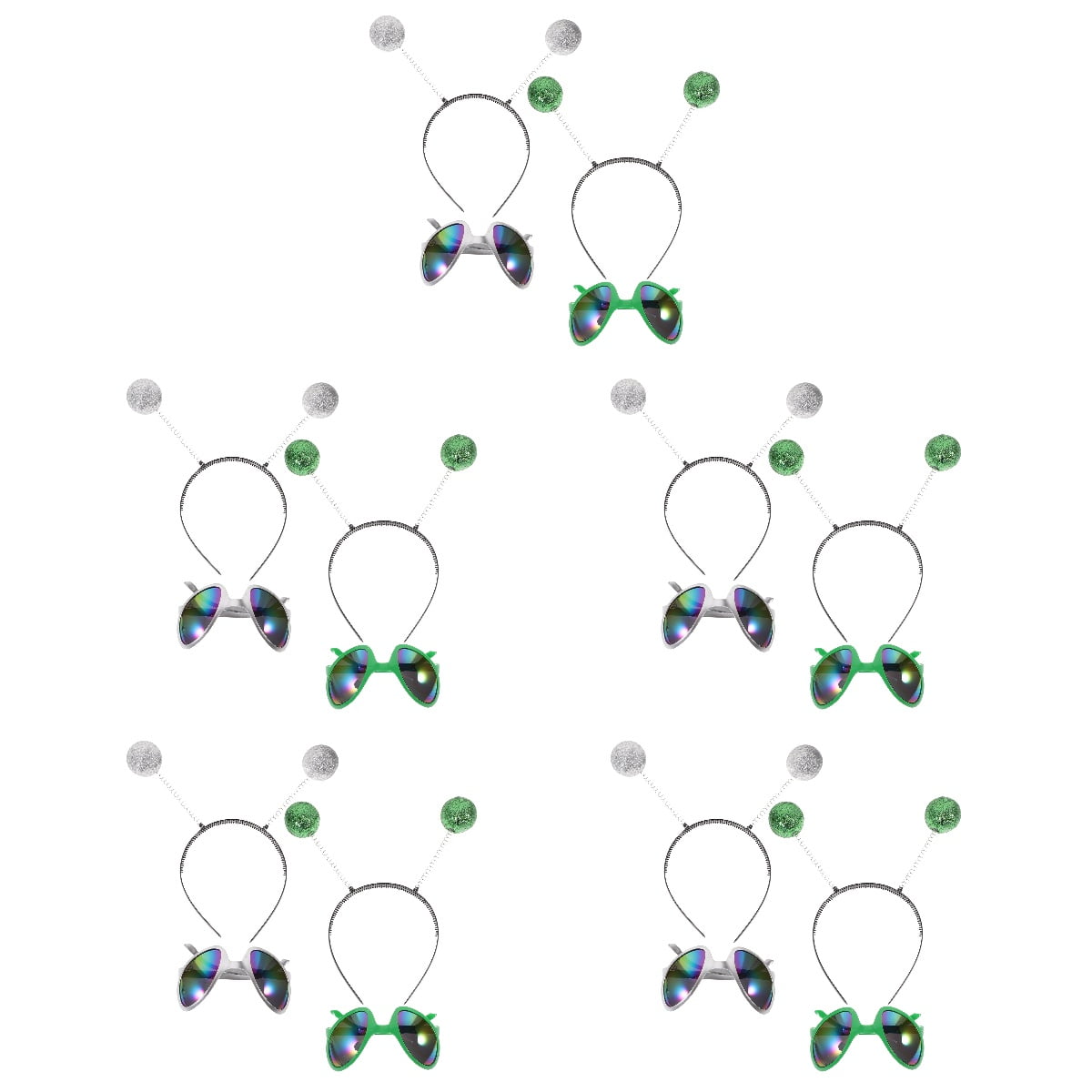 HOMEMAXS 5 Sets of Alien Glasses Alien Antenna Headbands Decorative ...