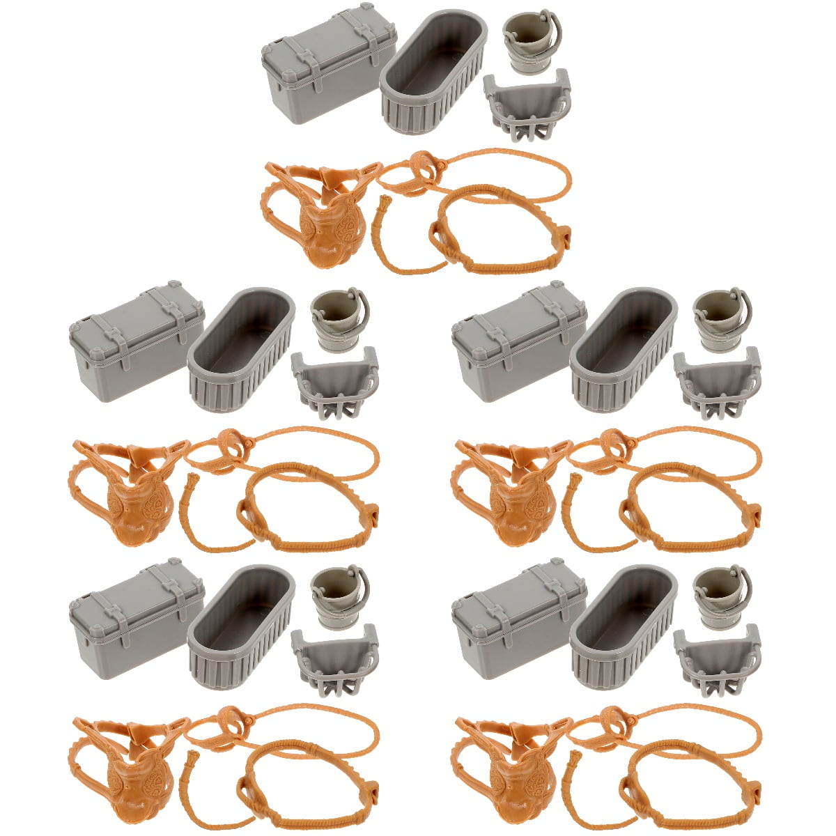 HOMEMAXS 5 Sets of Artificial Horse Ranch Model Mini Farm Layout ...