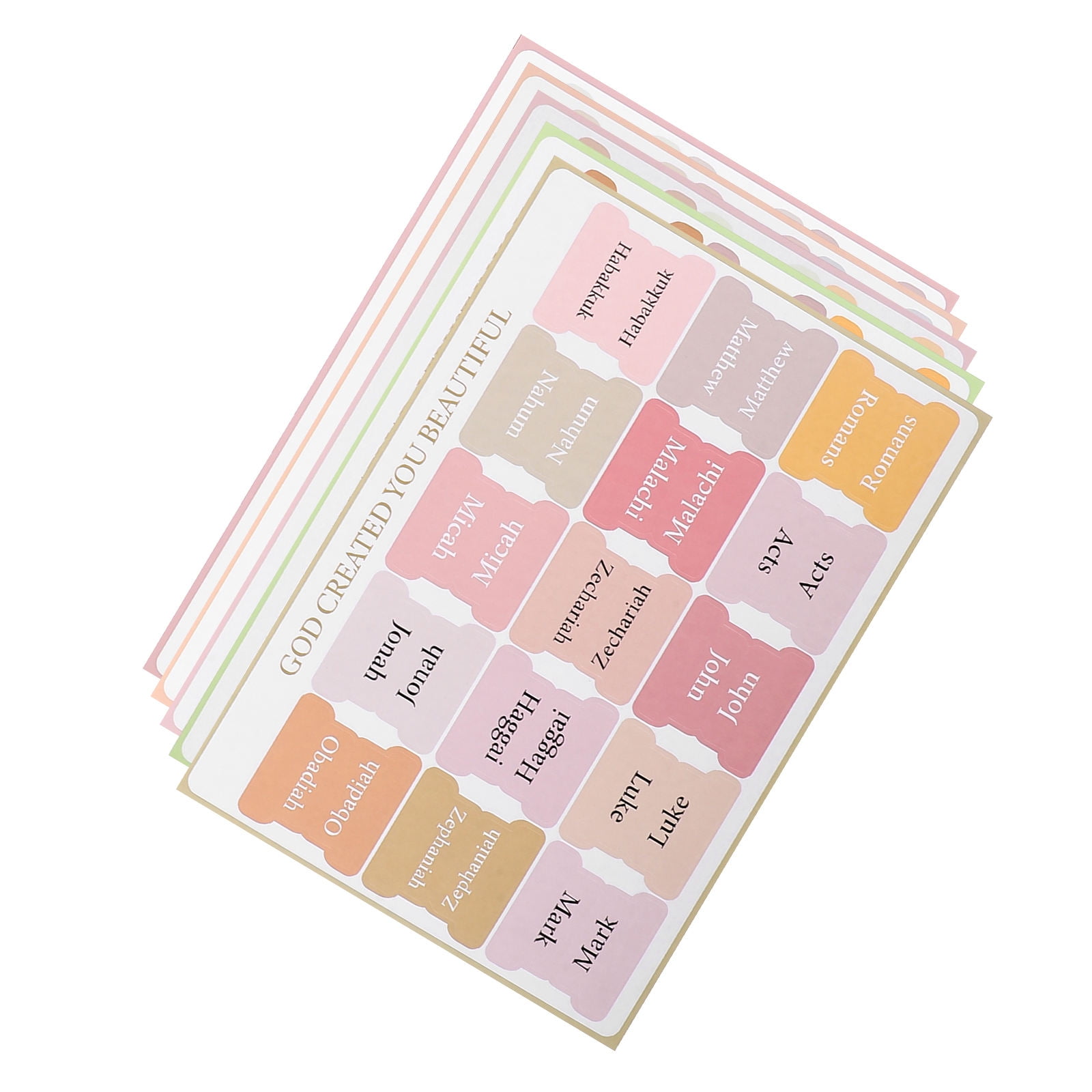 HOMEMAXS 5 Sheets Bible Study Tabs Decorative Bible Tabs Bible Study ...