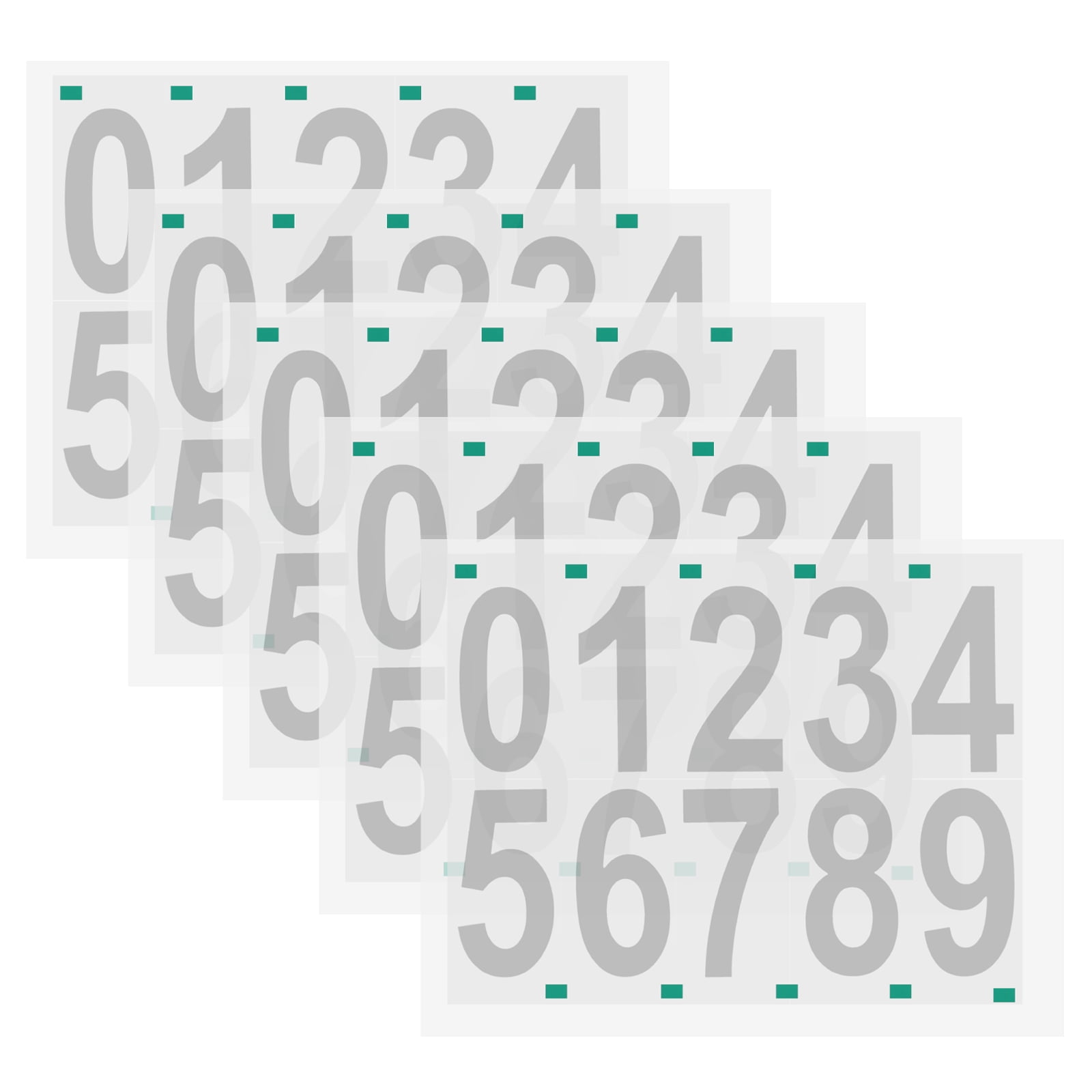 HOMEMAXS 5 Sheets Bin Numbers Stickers Wheel Recycling Removable ...