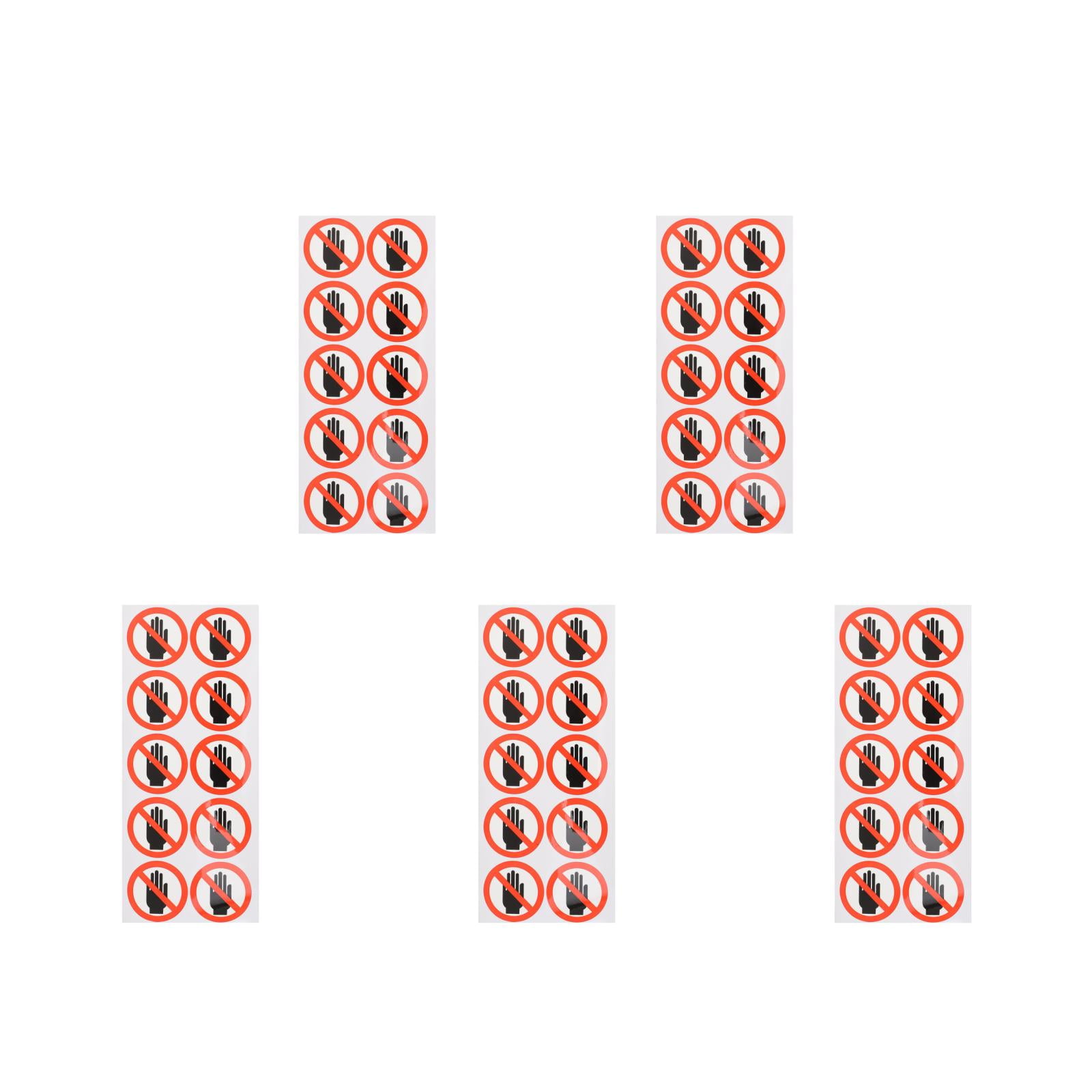 HOMEMAXS 5 Sheets Safety Warning Decals Do Not Touch Sign Stickers for ...