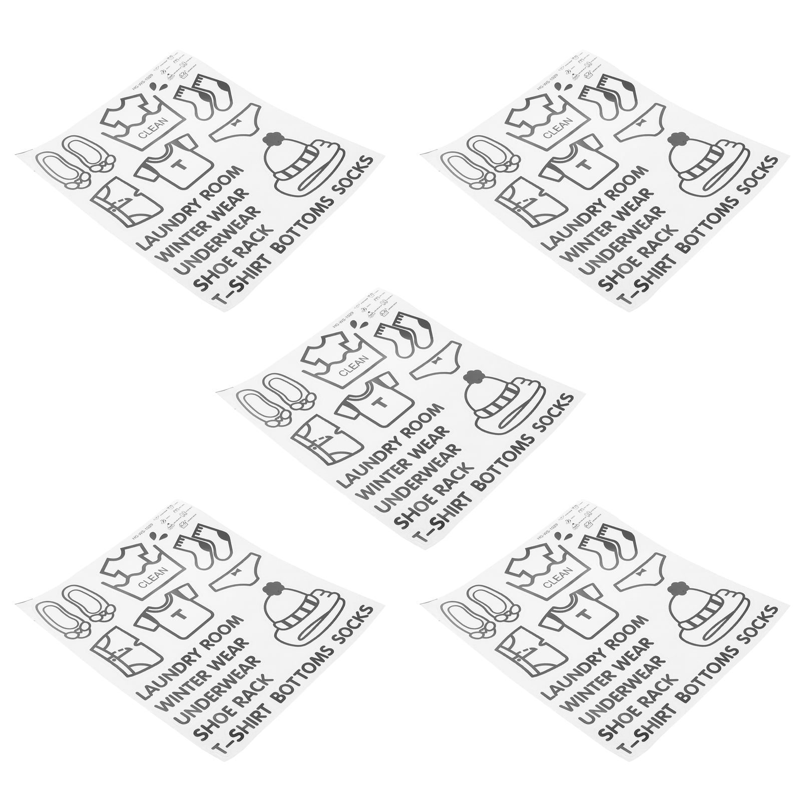 Black PVC Stickers for Decoration Easy to Use and Remove 5 Sheets ...
