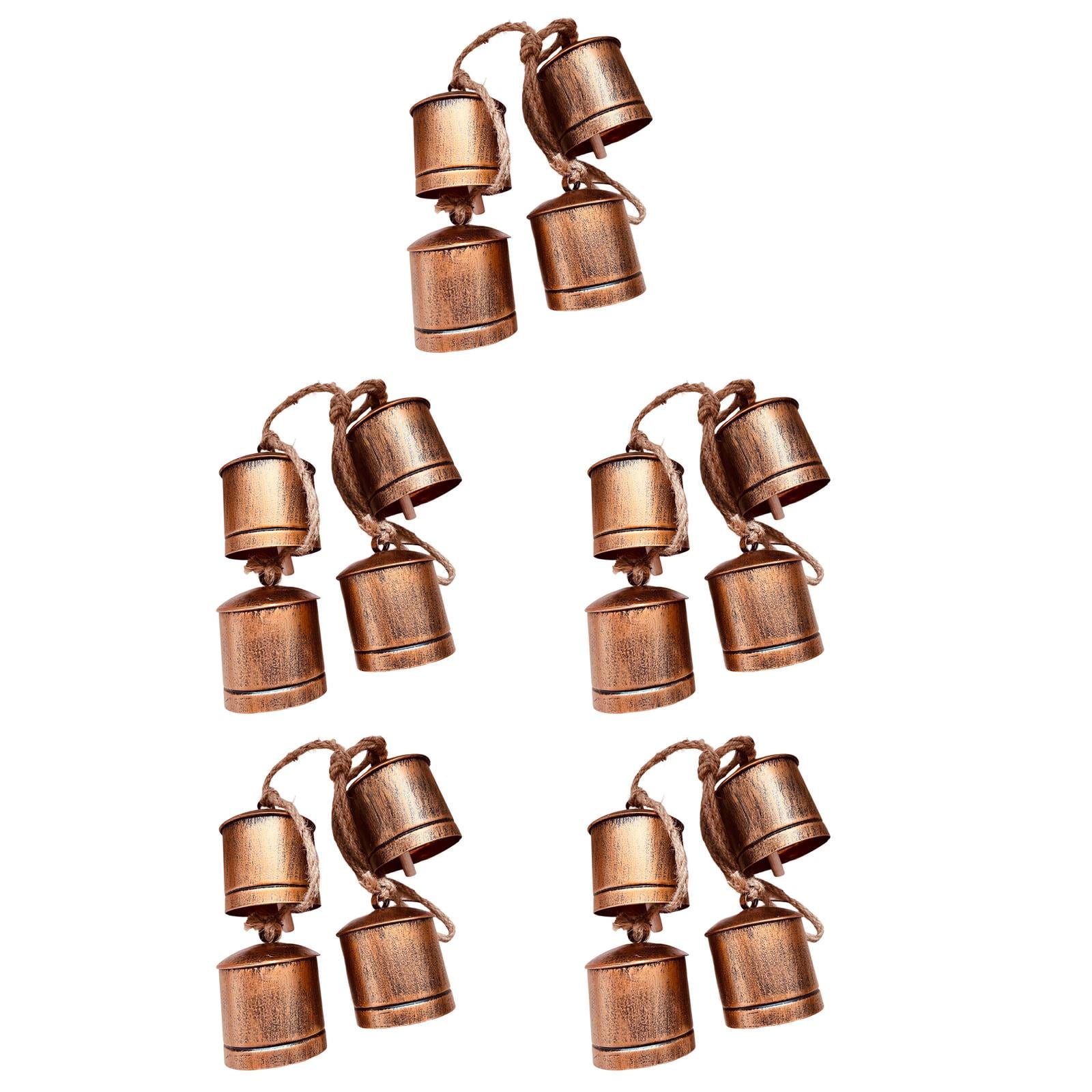 HOMEMAXS 5 Strings Metal Cow Bells Loud Calling Bells Farm Cattle ...