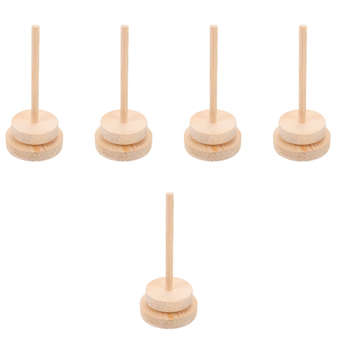 HOMEMAXS 5 pcs Wooden Thread Holder Portable Yarn Ball Rack Sewing ...