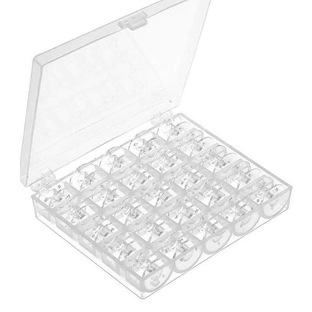 HOMEMAXS 50 Pcs/2 Electric Bobbin Winder Hat Clear Bobbins for Sewing ...