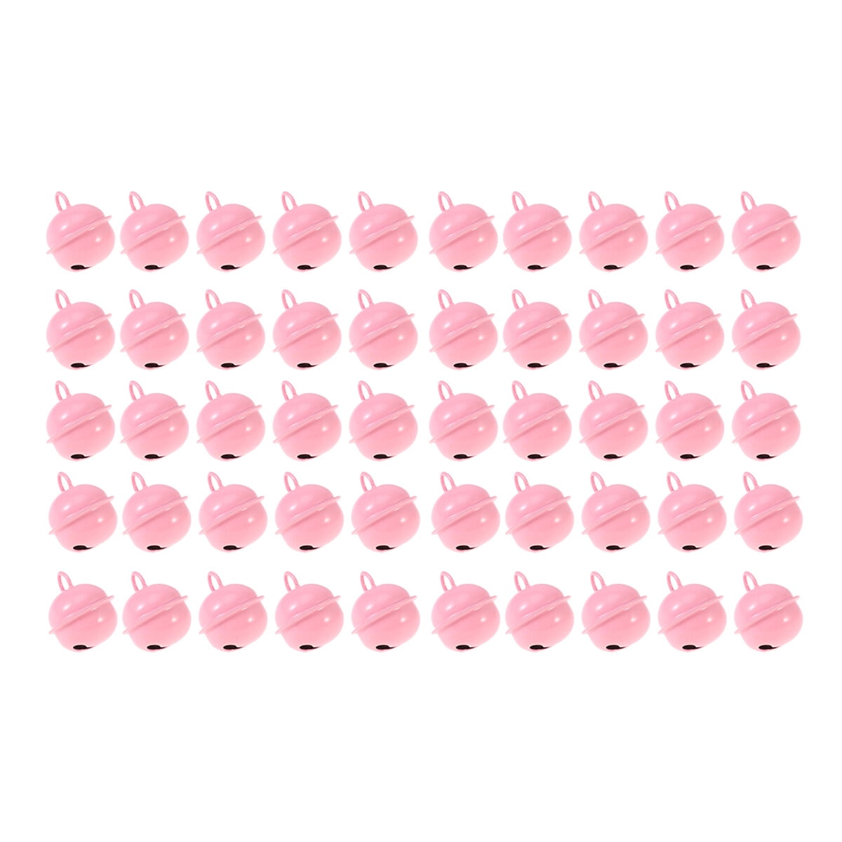 50 Pcs Pink Painted Jingle Bells for DIY Crafts Christmas Decor 22mm ...