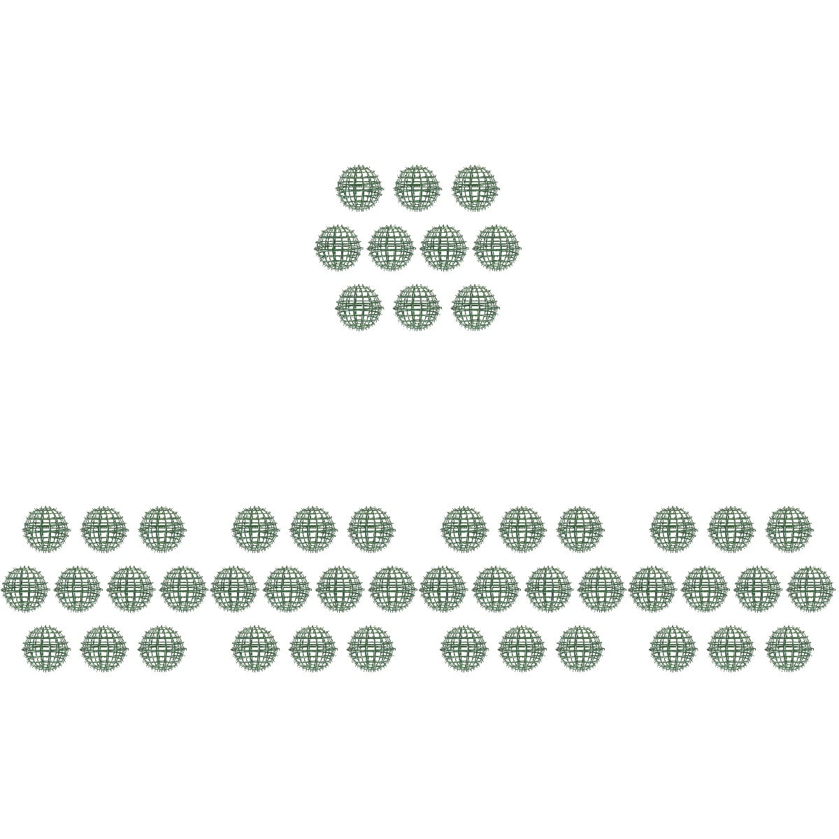 HOMEMAXS 50 Pcs Artificial Boxwood Balls Topiary Support Cage Rack ...