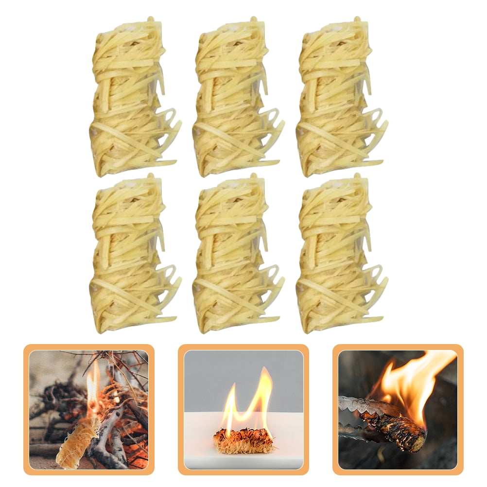 CRAFTHROU Wind Resistant Fire Lighters Wood for Camping 50Pcs 2X0.8X0 ...