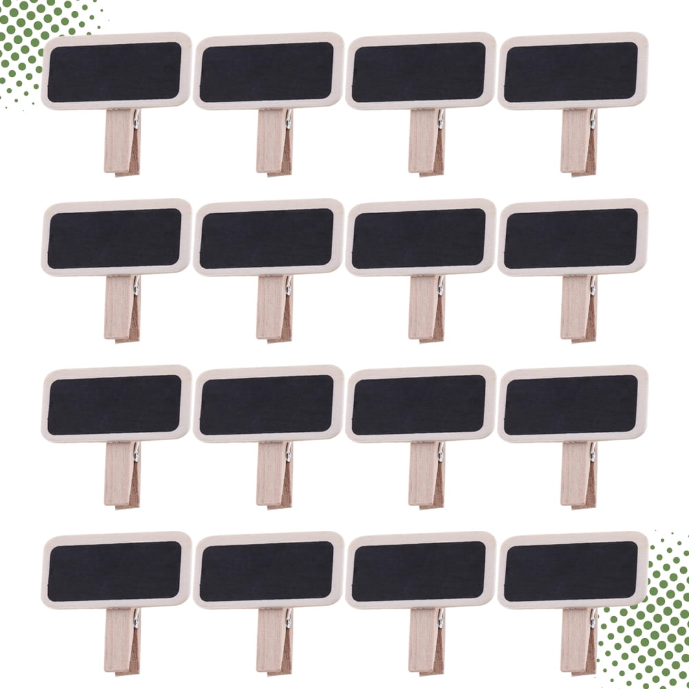 HOMEMAXS 50 Pcs Blackboard Chalkboard Tag Signs Labeling Clips ...