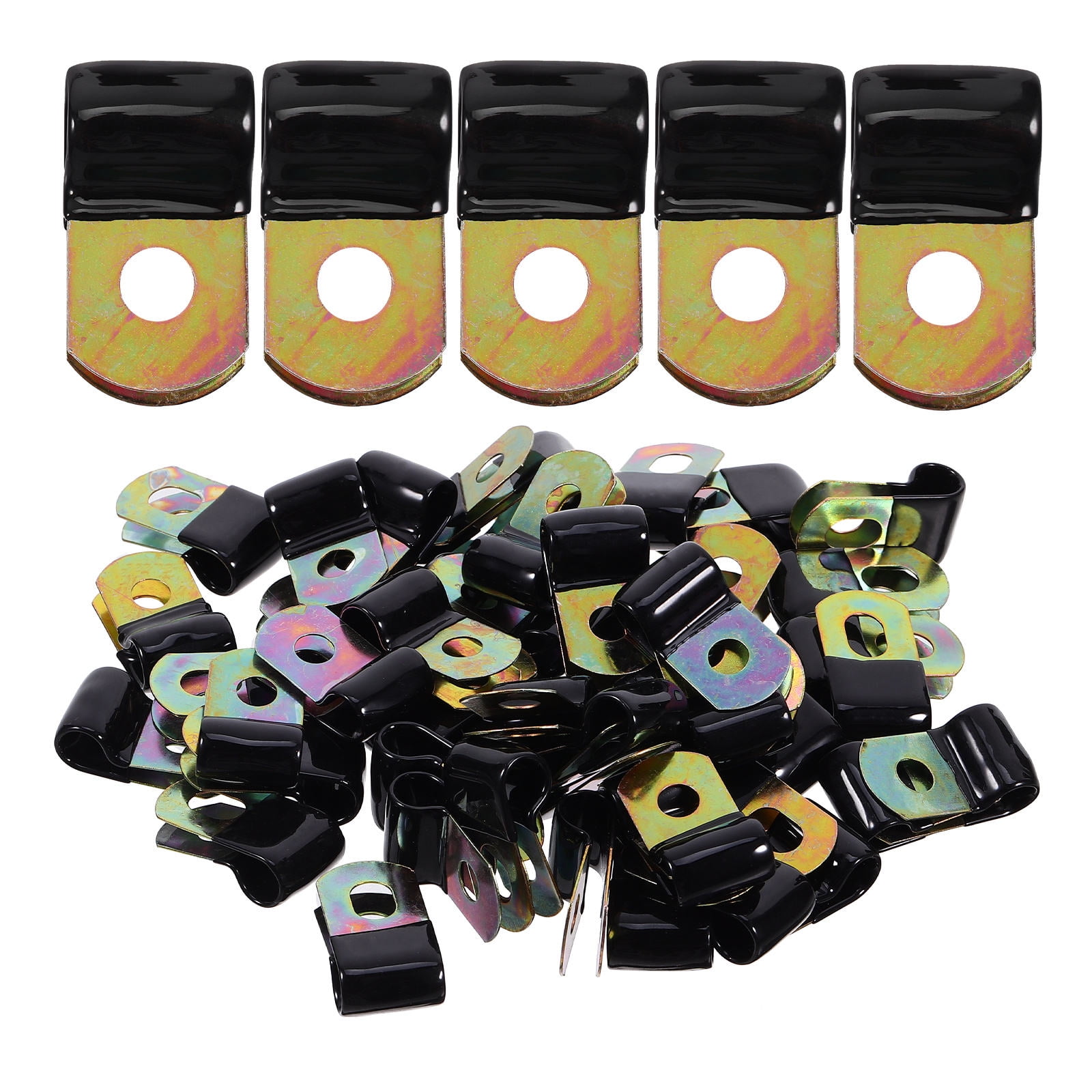 HOMEMAXS 50 Pcs Cable Cord Management Clips Stainless Steel Clamp ...