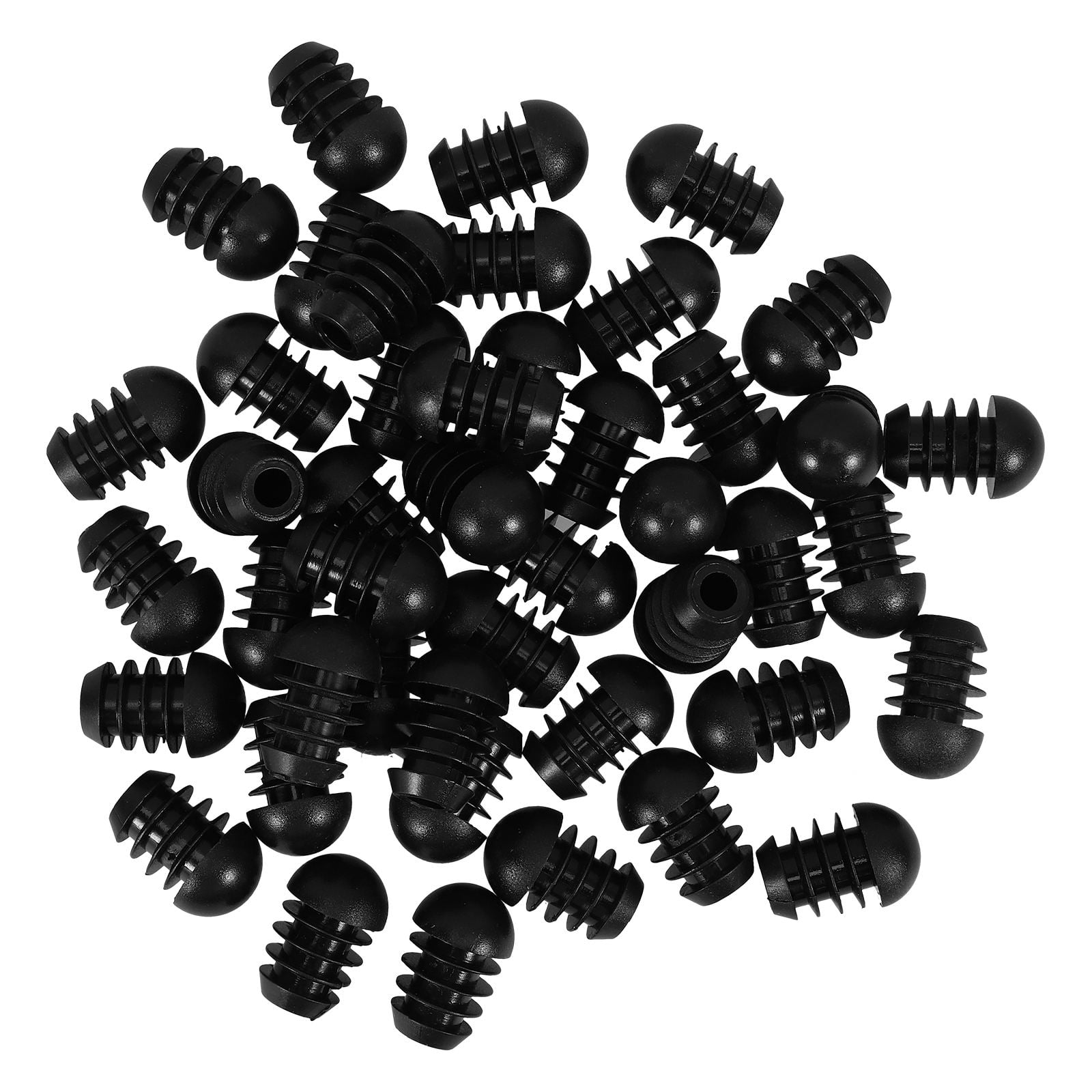 HOMEMAXS 50 Pcs Chair Leg Inserts Furniture Plug Fit End Round Black ...