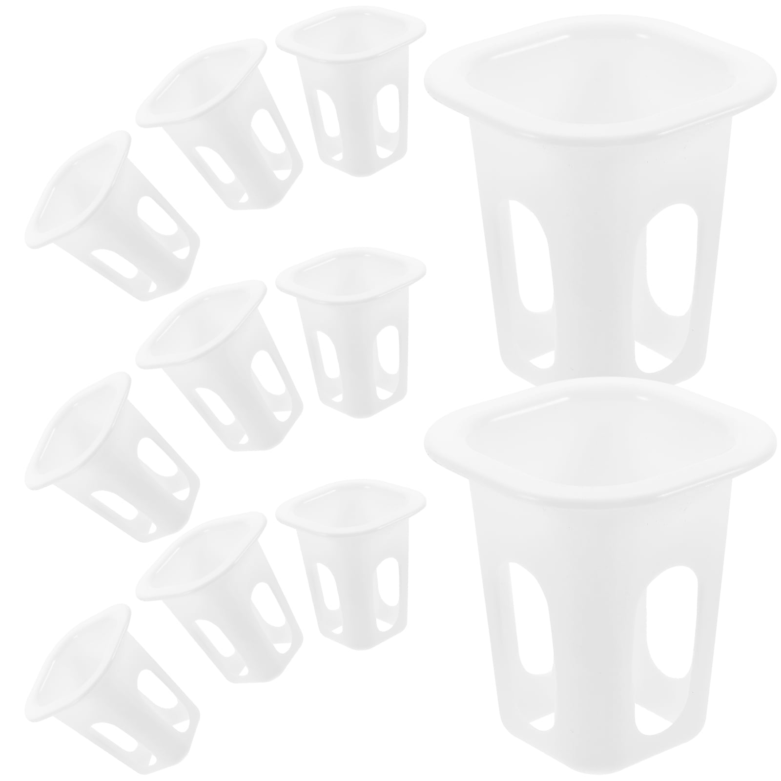 HOMEMAXS 50 Pcs Hydroponic Vegetable Basket Grow Pots Garden Cups White ...