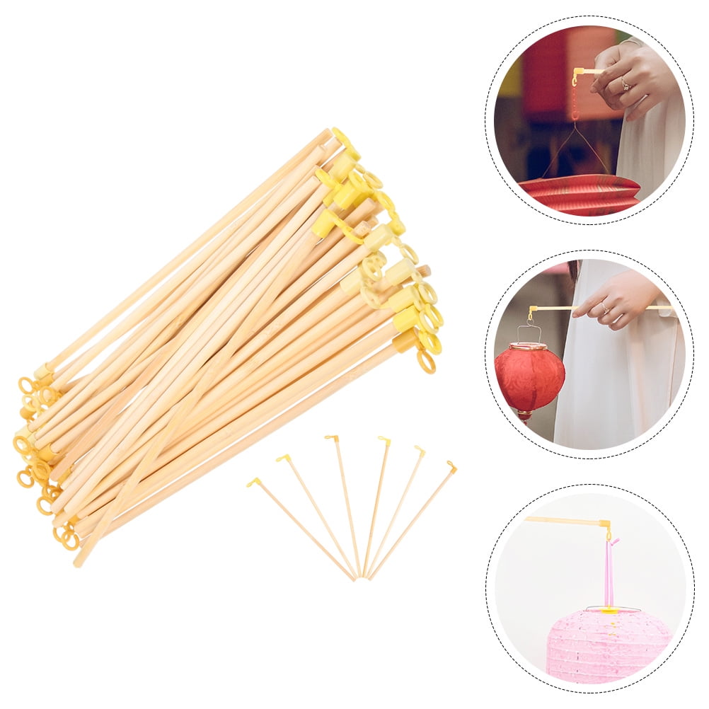 IFANLANDOR Paper Lanterns Poles Wood with Handheld Design for DIY ...