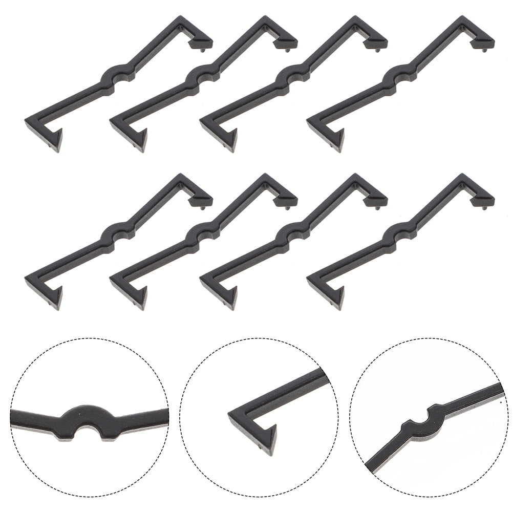 HOMEMAXS 50 Pcs Plastic Locks Peg Board Clips Hook Securing Hooks Black ...