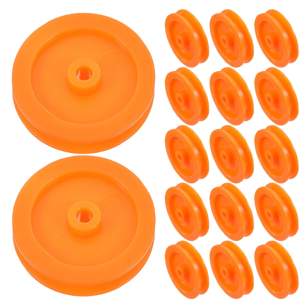 HOMEMAXS 50 Pcs Replacement Toy Wheels DIY Rc Car Accessories Orange ...
