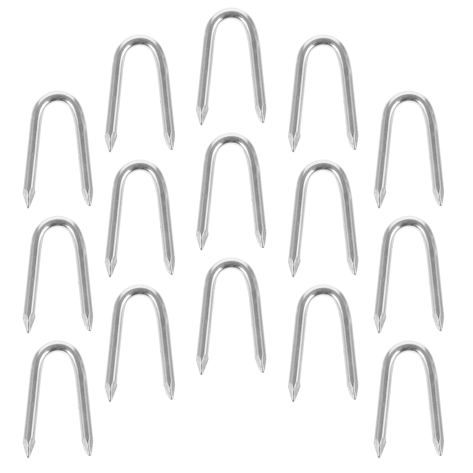 HOMEMAXS 50 Pcs Steel Plant Stakes Landscaping Pins Iron Nail Wire Mesh ...