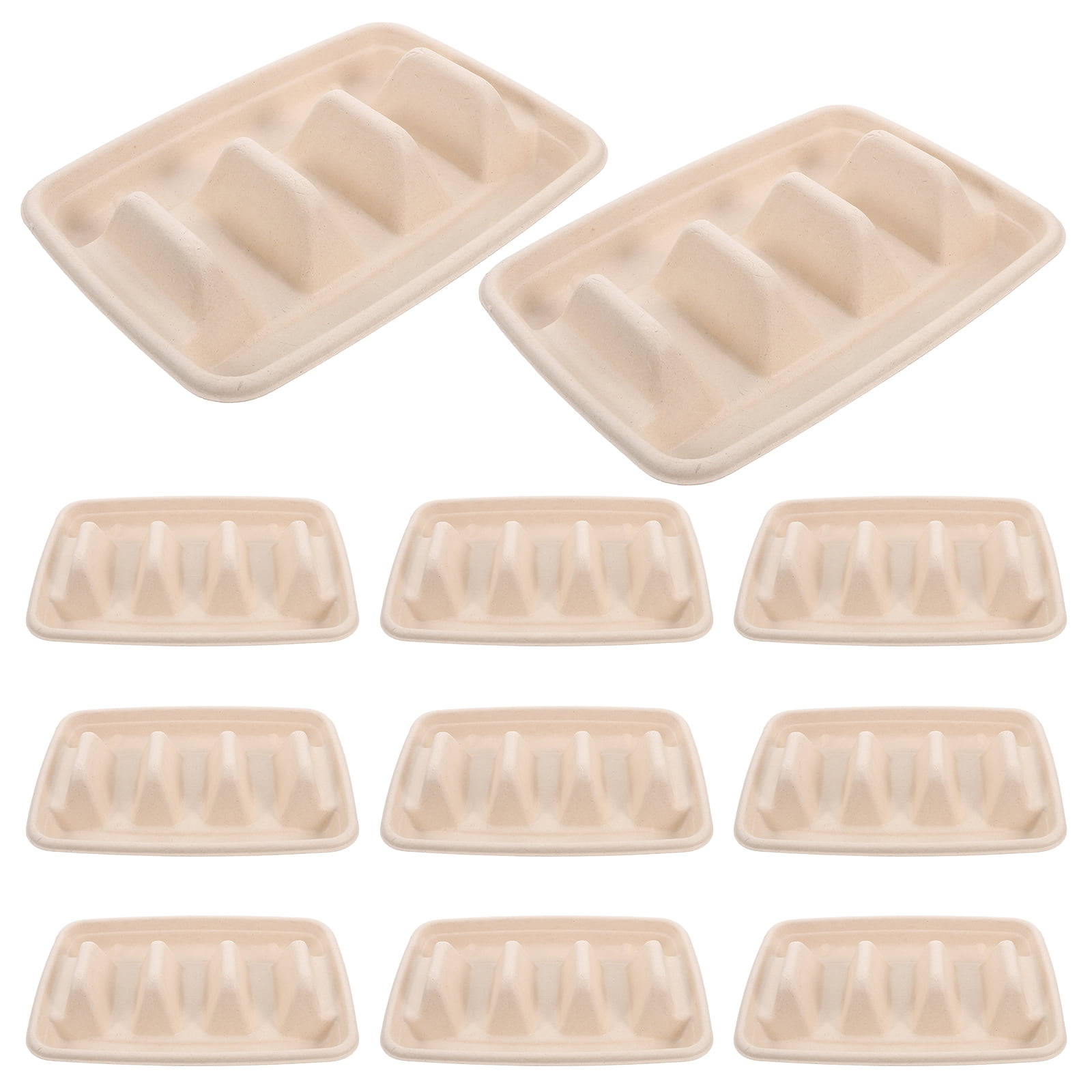HOMEMAXS 50 Pcs Taco Salad Shell Mold Party Plates Buffet Tortillas ...