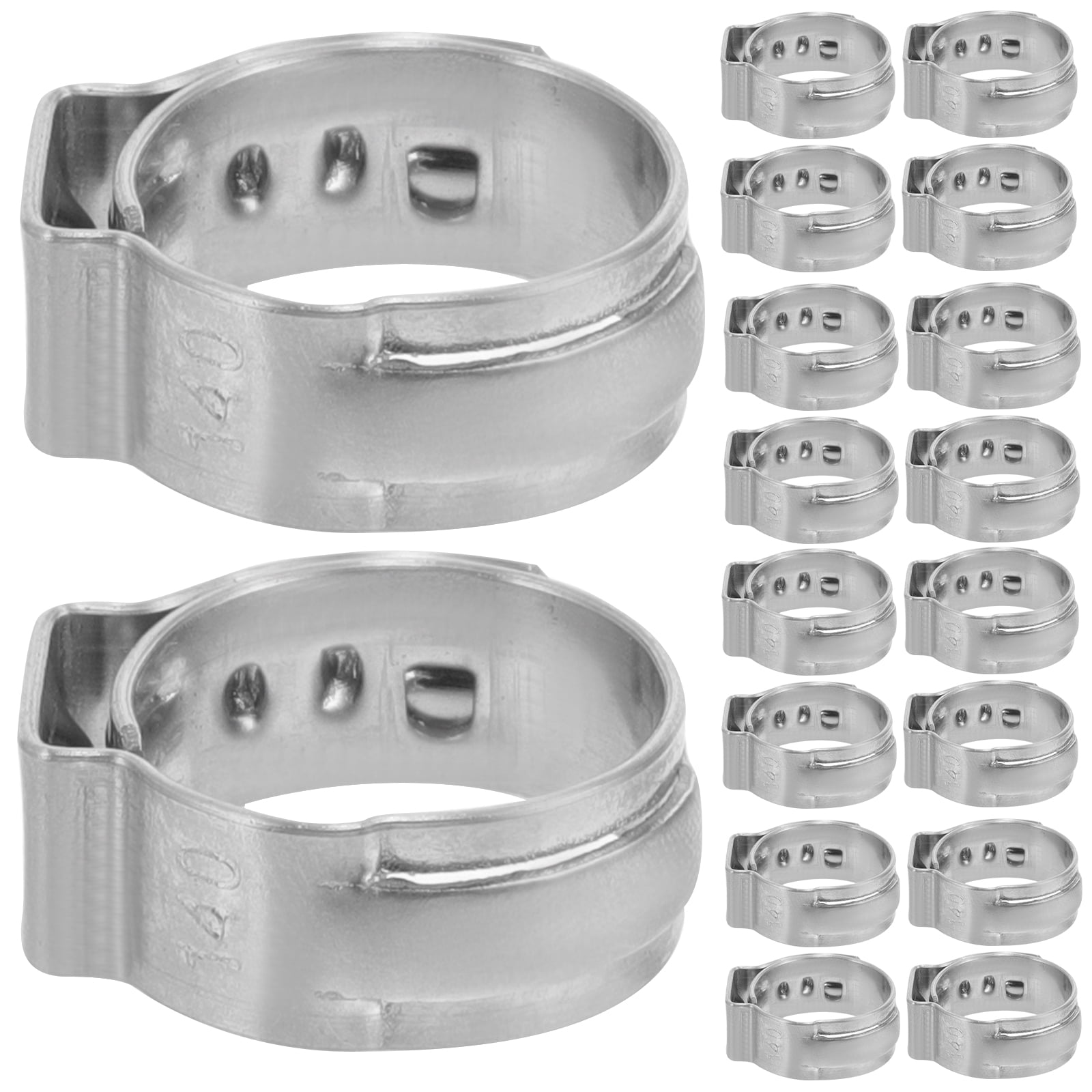 HOMEMAXS 50 Pcs Water Pipe Clamps Clips Stainless Steel Buckle ...