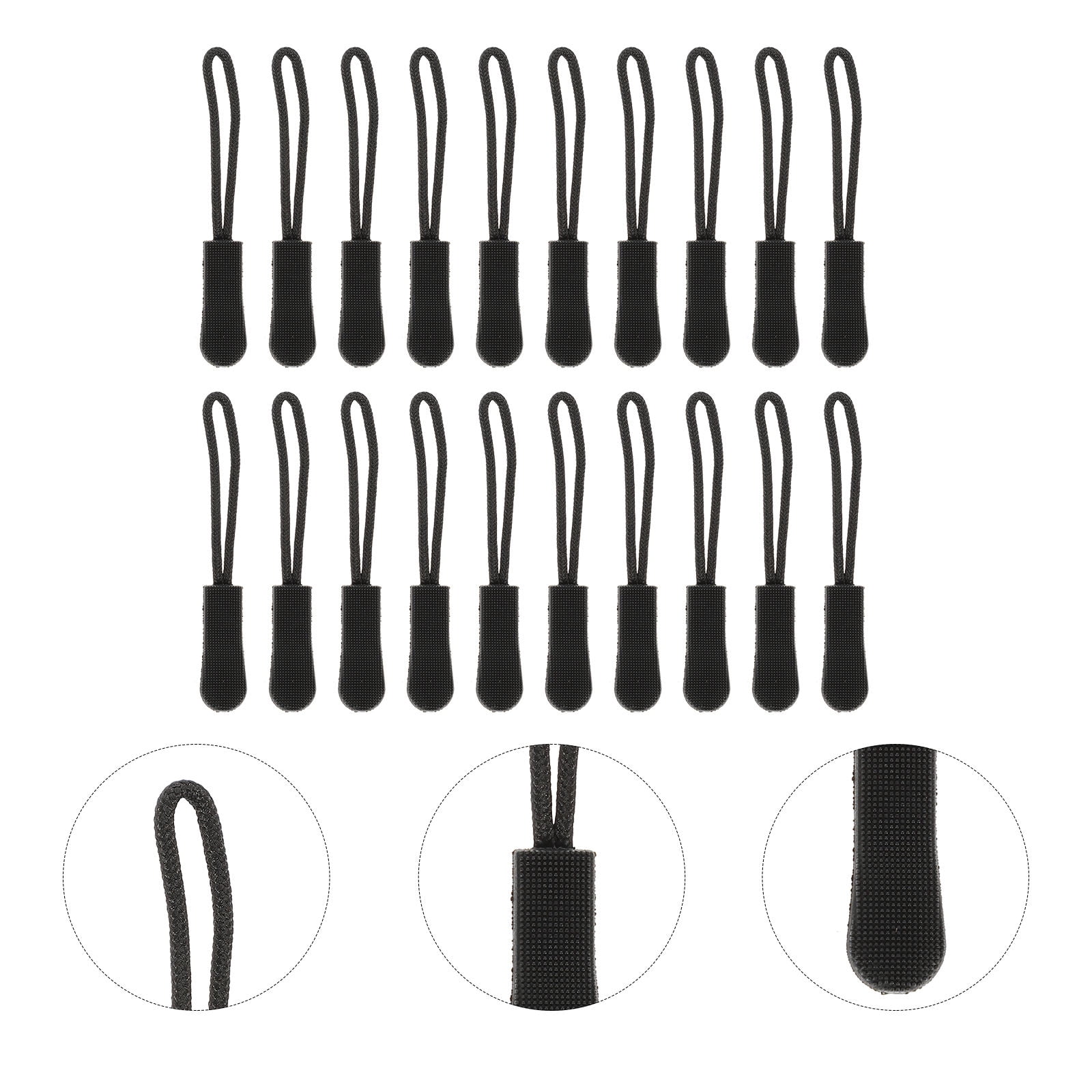 HOMEMAXS 50 Pcs Zipper Pull Puller Replacement Drawstring Slider ...