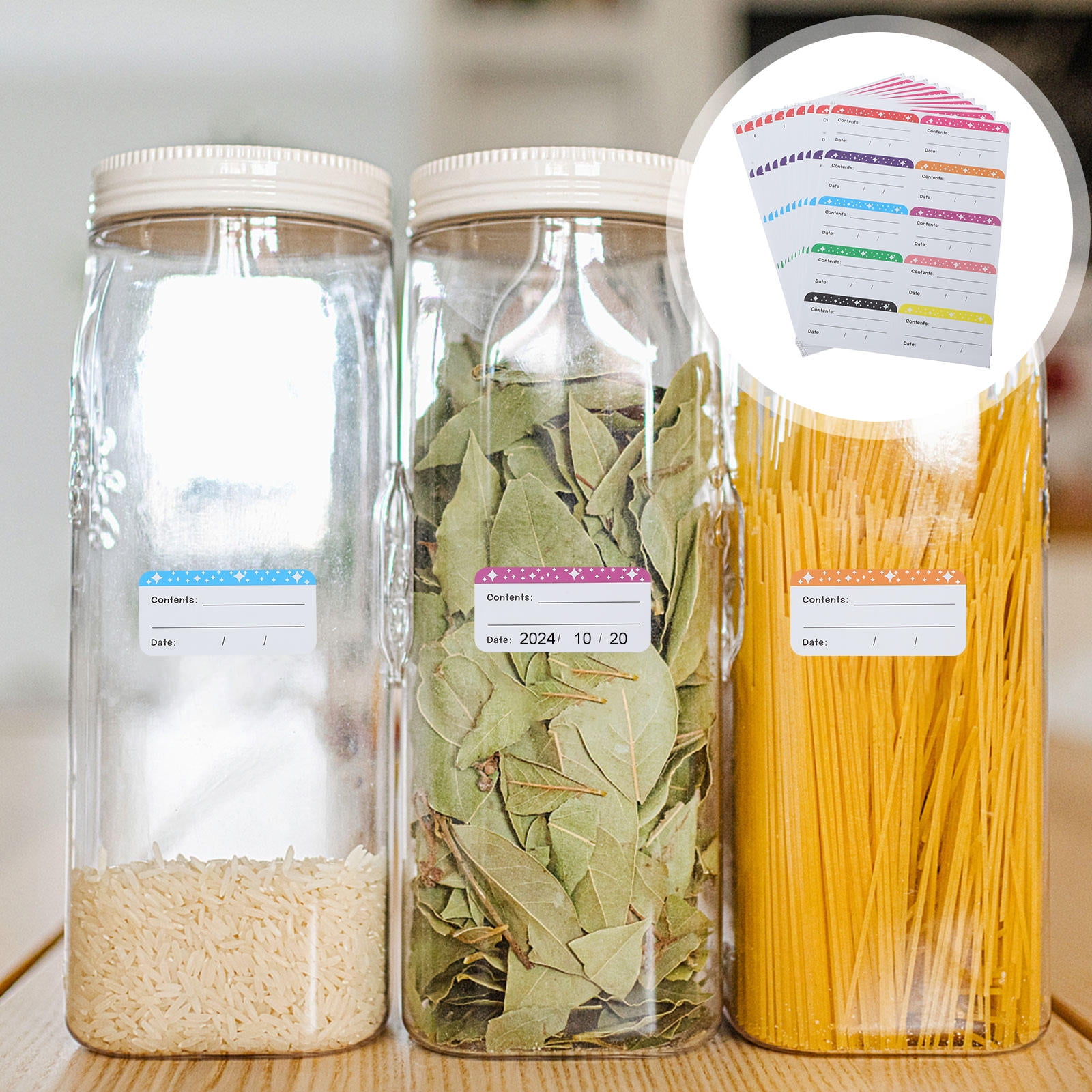 HOMEMAXS 50 Sheets Kitchen Pantry Labels Refrigerator Stickers Food ...