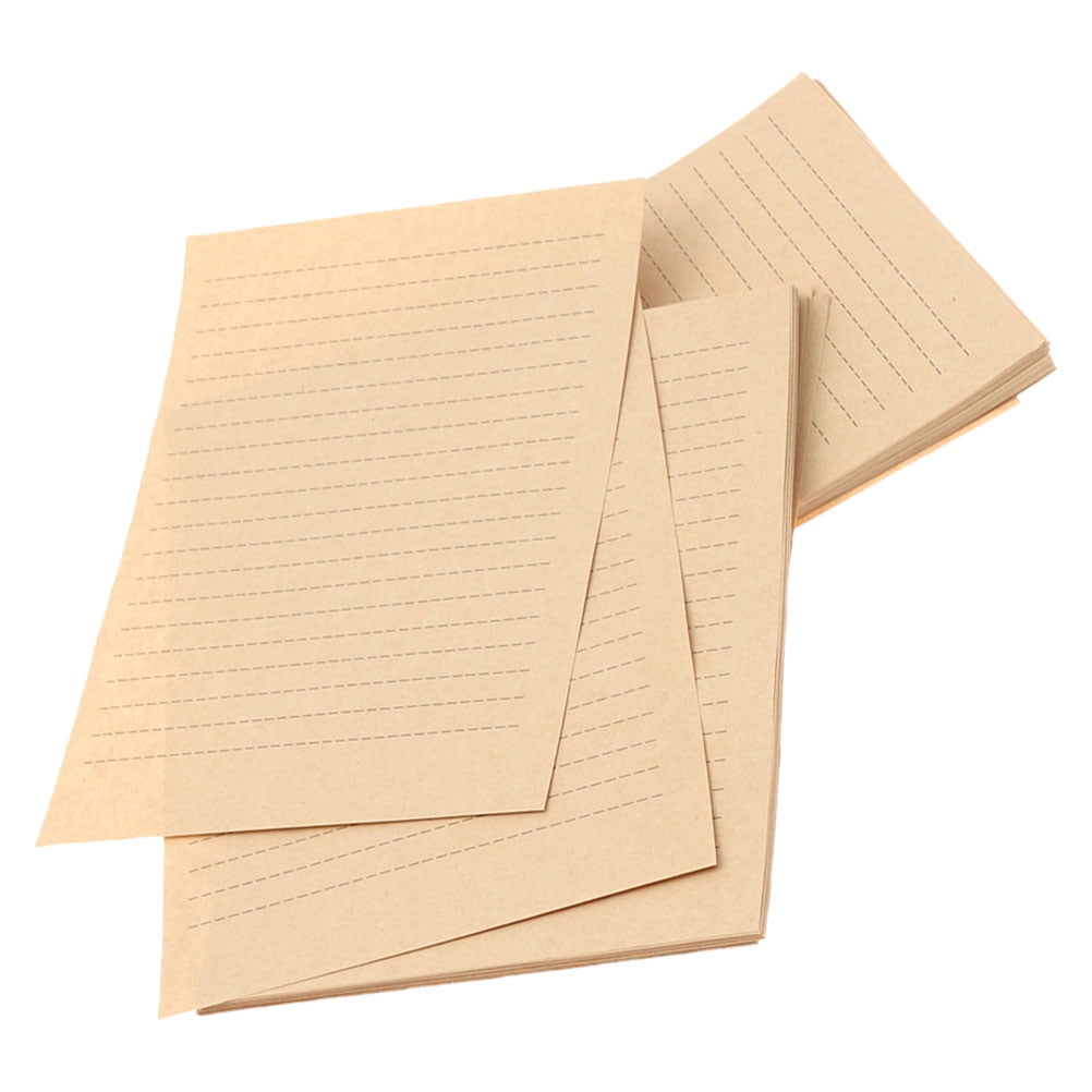 HOMEMAXS 50 Sheets Stationery Paper Vintage Handwriting Paper Kraft ...