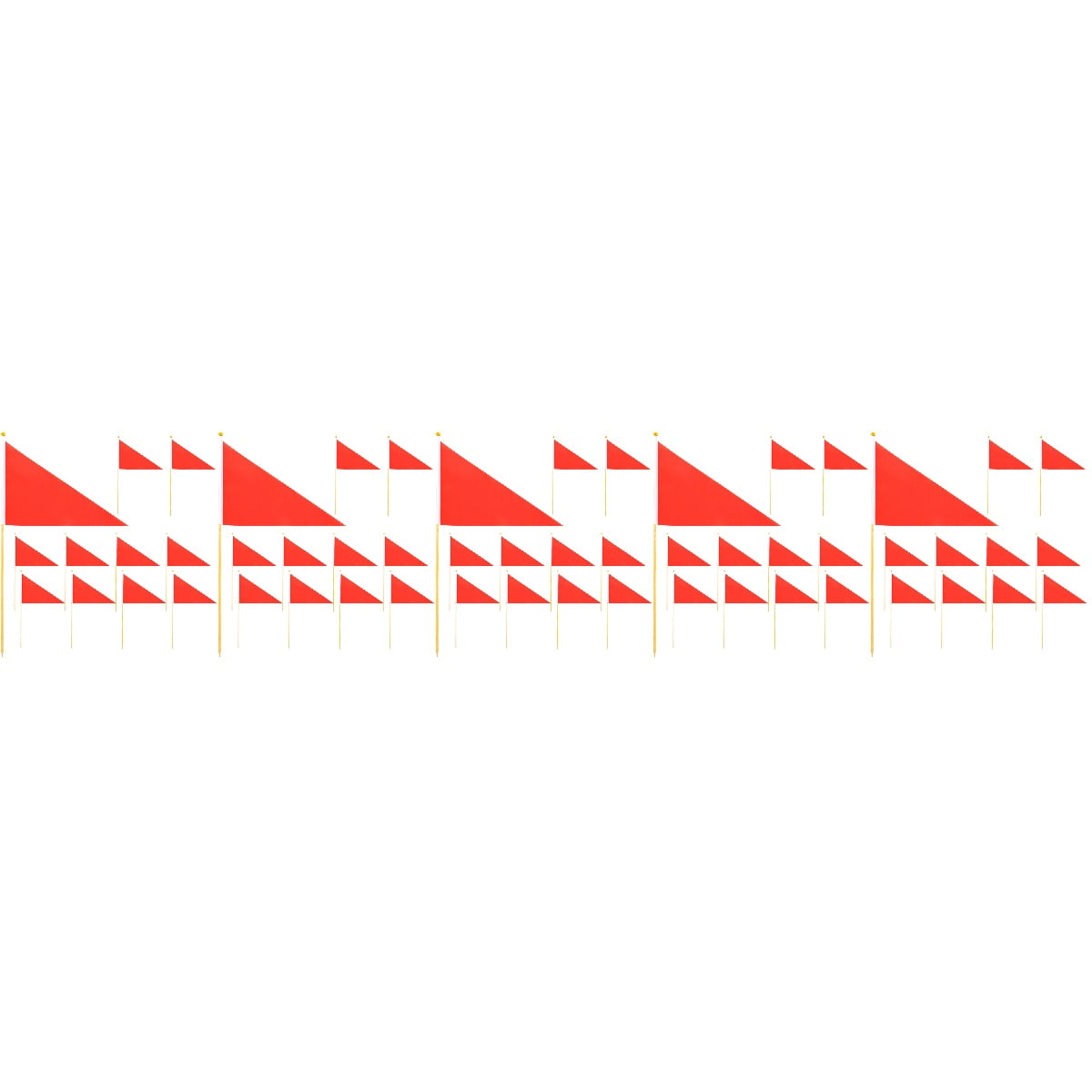 HOMEMAXS 50 pcs Marking Flags Lawn Garden Marking Flags Construction ...