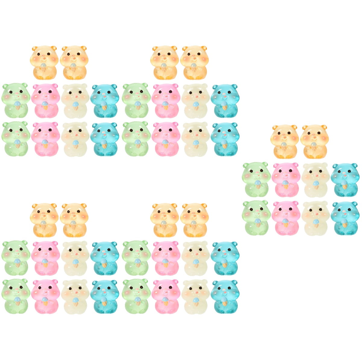 HOMEMAXS 50 pcs Piggy Miniature Figurines Resin Pig Figures Desk Pig ...