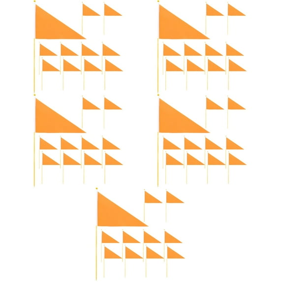 HOMEMAXS 50 pcs Site Construction Mark Flags Garden Sign Flags Lawn ...