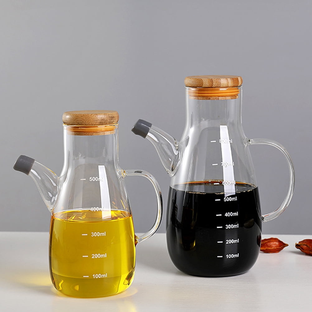 HOMEMAXS 500 Ml Kitchen Oil Can Glass Oil Bbq Oil Bottle Oil Jug with ...