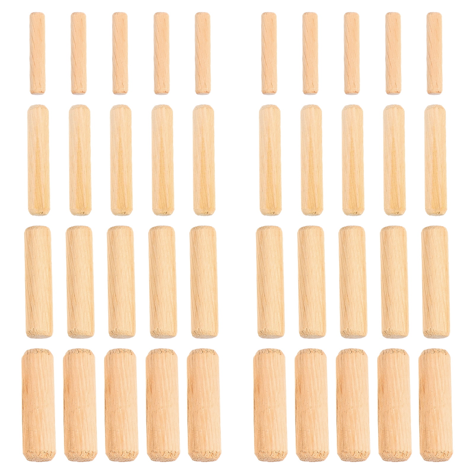 HOMEMAXS 500 Pcs Craft Dowel Pin Wedge Hardwood Dowels Fluted Rods ...