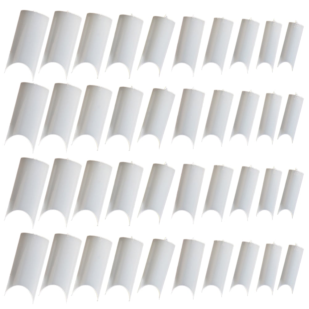 500 Pcs Glitter Fake Mini Nail Stickers for Art False Nails White ...