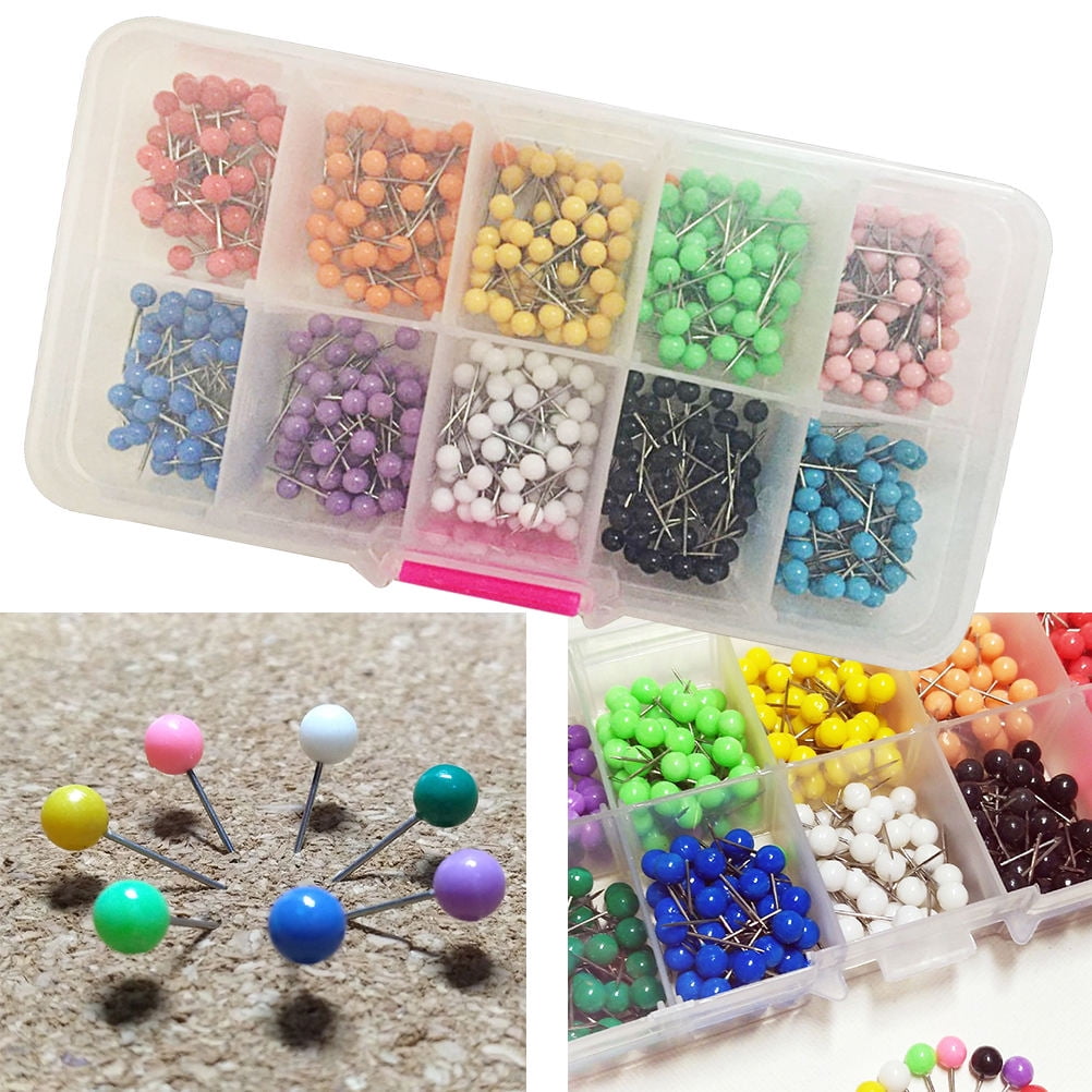 HOMEMAXS 500 Pcs Map Markers Color Pins Map Tacks .10X0.40X0.40CM ...