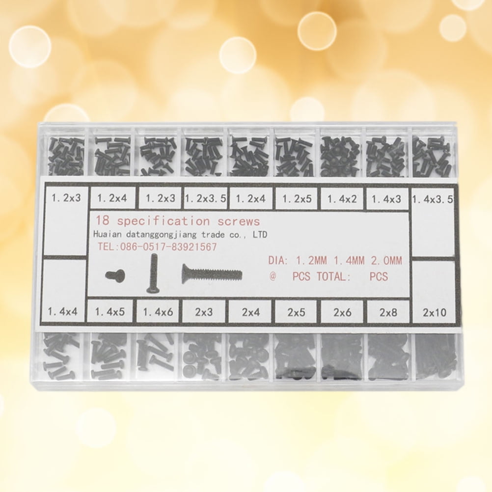 500 Pcs Wafer Black Screws Eye Glasses Eyeglass Holder Watch Tools ...