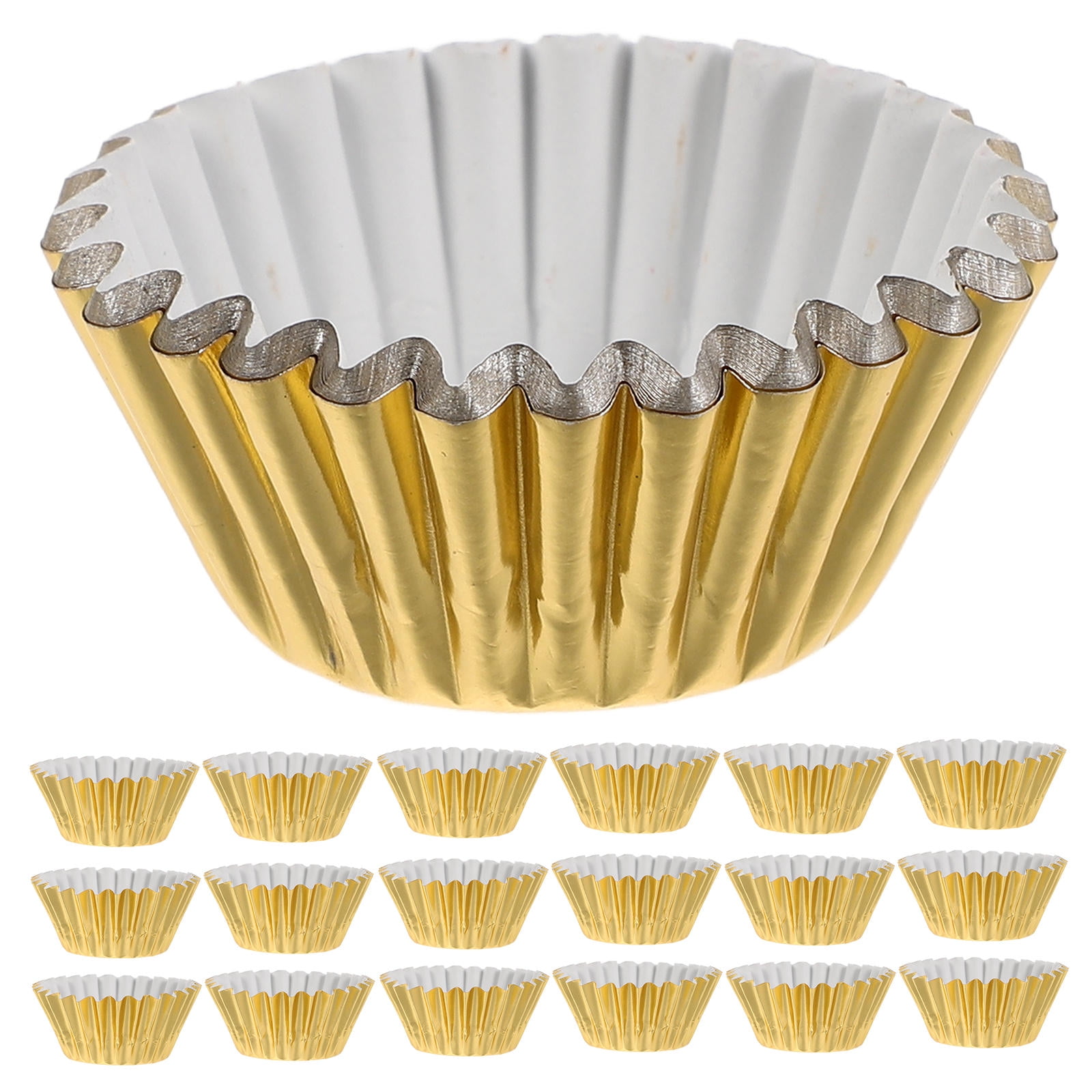 HOMEMAXS 500pcs Foil Mini Cupcake Liner Baking Cups Aluminum Foil ...