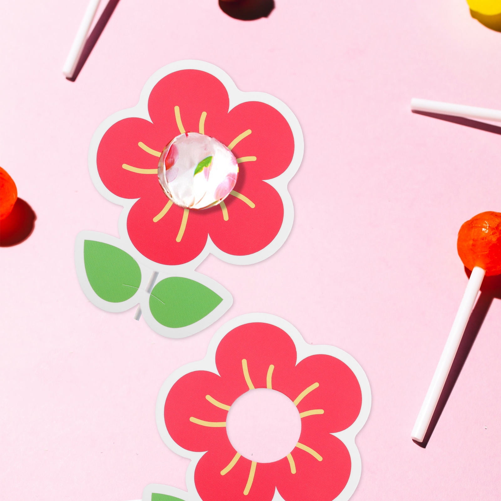 HOMEMAXS 50Pcs Flower Shape Candy Paper Cards for Baby Showers and ...