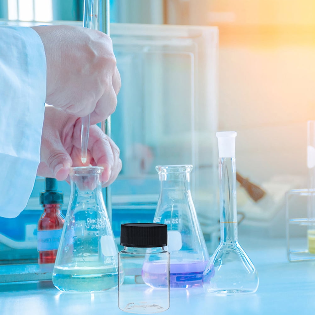 HOMEMAXS 50ml Black PET Sampling Vial with Wide Mouth Design for ...