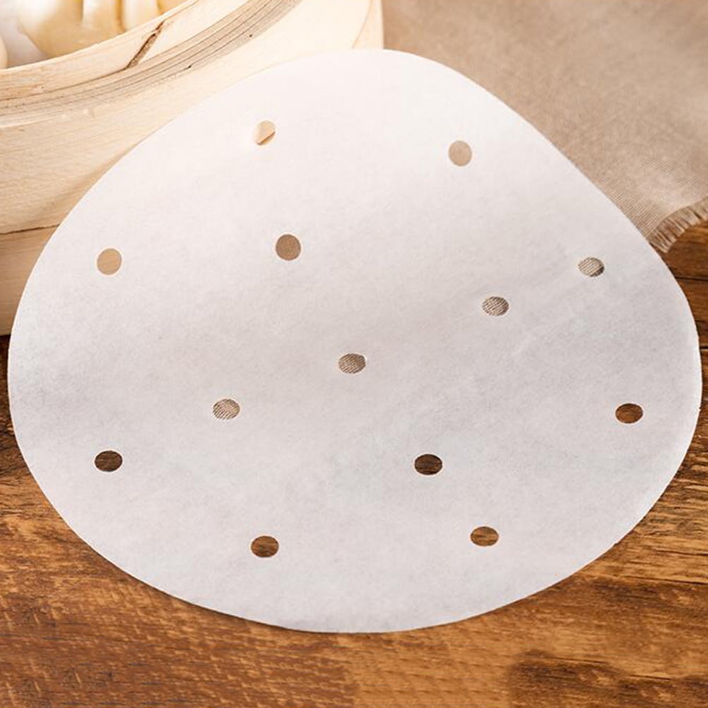 HOMEMAXS 50pcs 10 Inch Steamer Mats Perforated Steamer Disposable Round ...