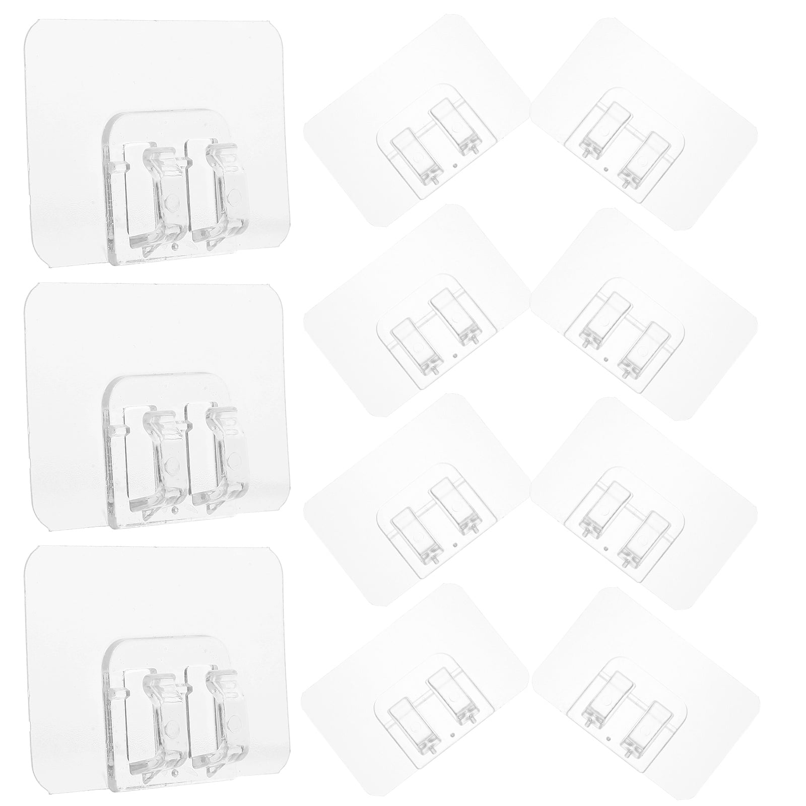 HOMEMAXS 50pcs Adhesive Hooks Clips Multipurpose Clips Wall Strips ...
