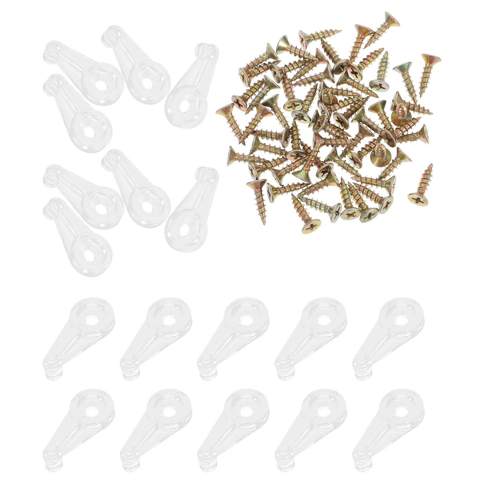 HOMEMAXS 50pcs Glass Wardrobe Fixing Clips Mirror Cabinet Doors For ...