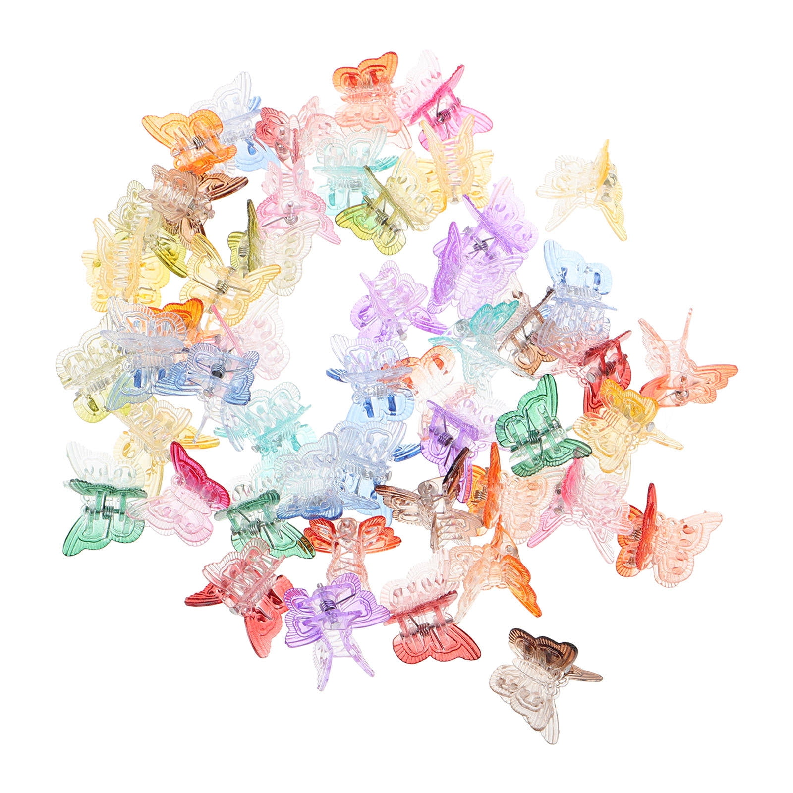HOMEMAXS 50pcs Mini Butterfly Hair Claw Clips Jaw Clips Butterfly ...