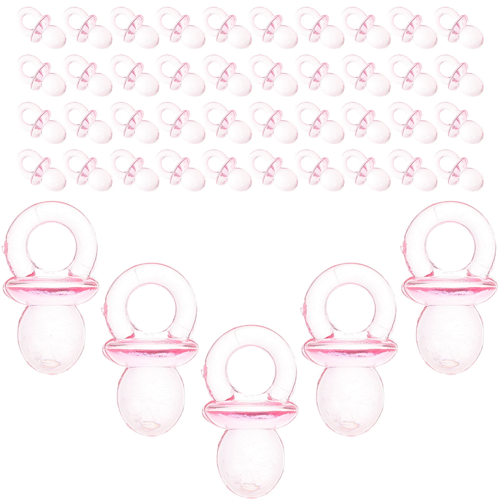 HOMEMAXS 50pcs Pacifier Baby Shower Game Plastic Pacifiers Boy Baby ...