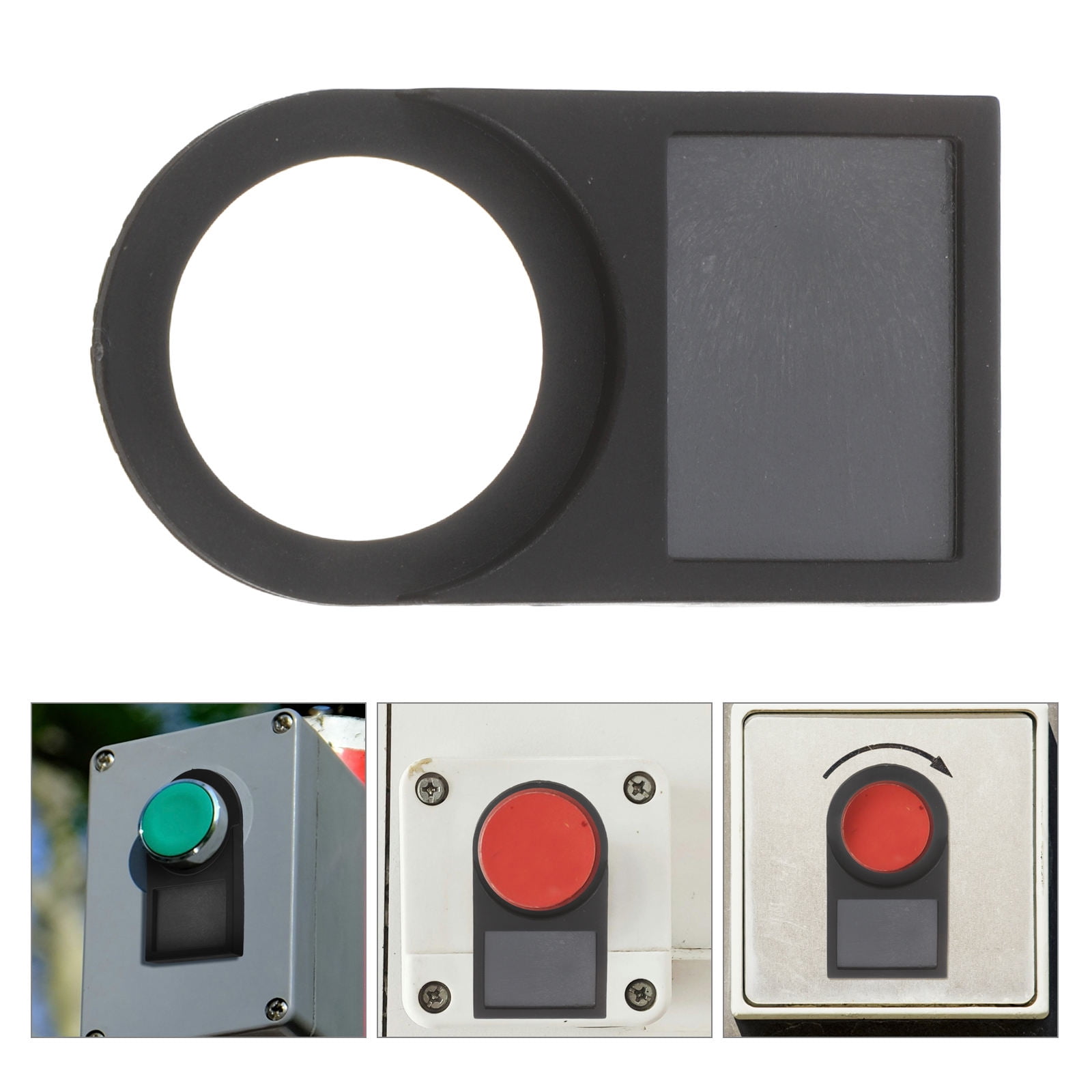 HOMEMAXS 50pcs Plastic Push Button Switch Sign Board Lighted Sign Box Switch Sign Board Back ...