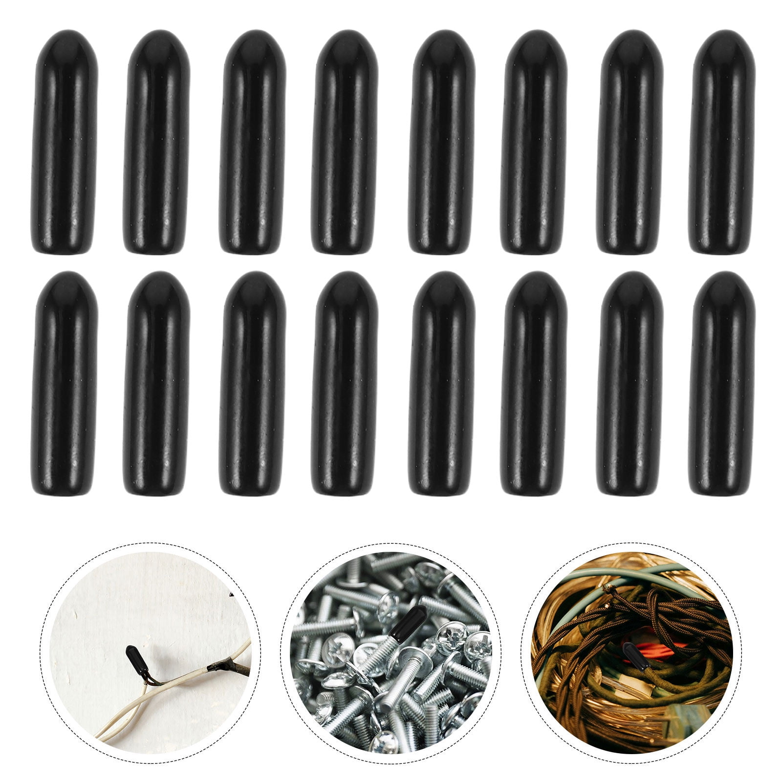 50pcs Rubber End Caps Flexible Thread Protection Tubing Thread ...