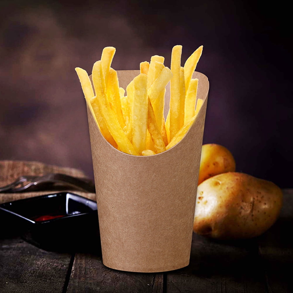 HOMEMAXS 50pcs Simple French Fries Paper Cones Paper Cones Take-out ...